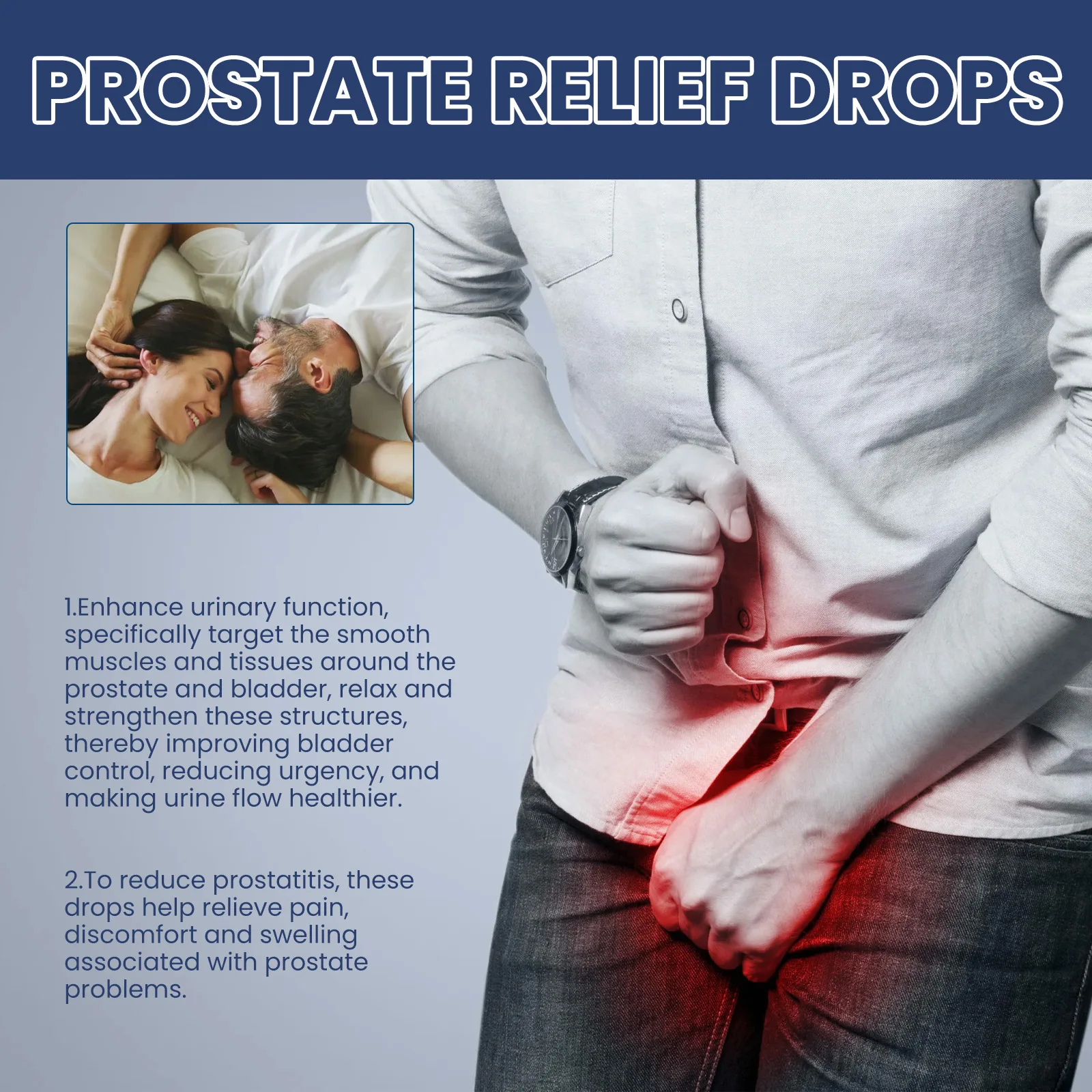 Men's Care Drops Relieve Men's Prostate Discomfort Strengthening ...
