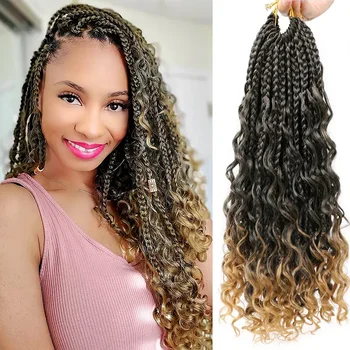 Julianna Hair Ombre Pre-looped Boho River 14 Inch Braids Crochet Hair ...