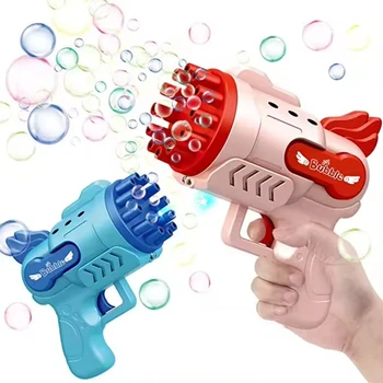 12 Holes Custom Automatic Bubbles Gun Cheap Toys Electric Bubble Maker ...