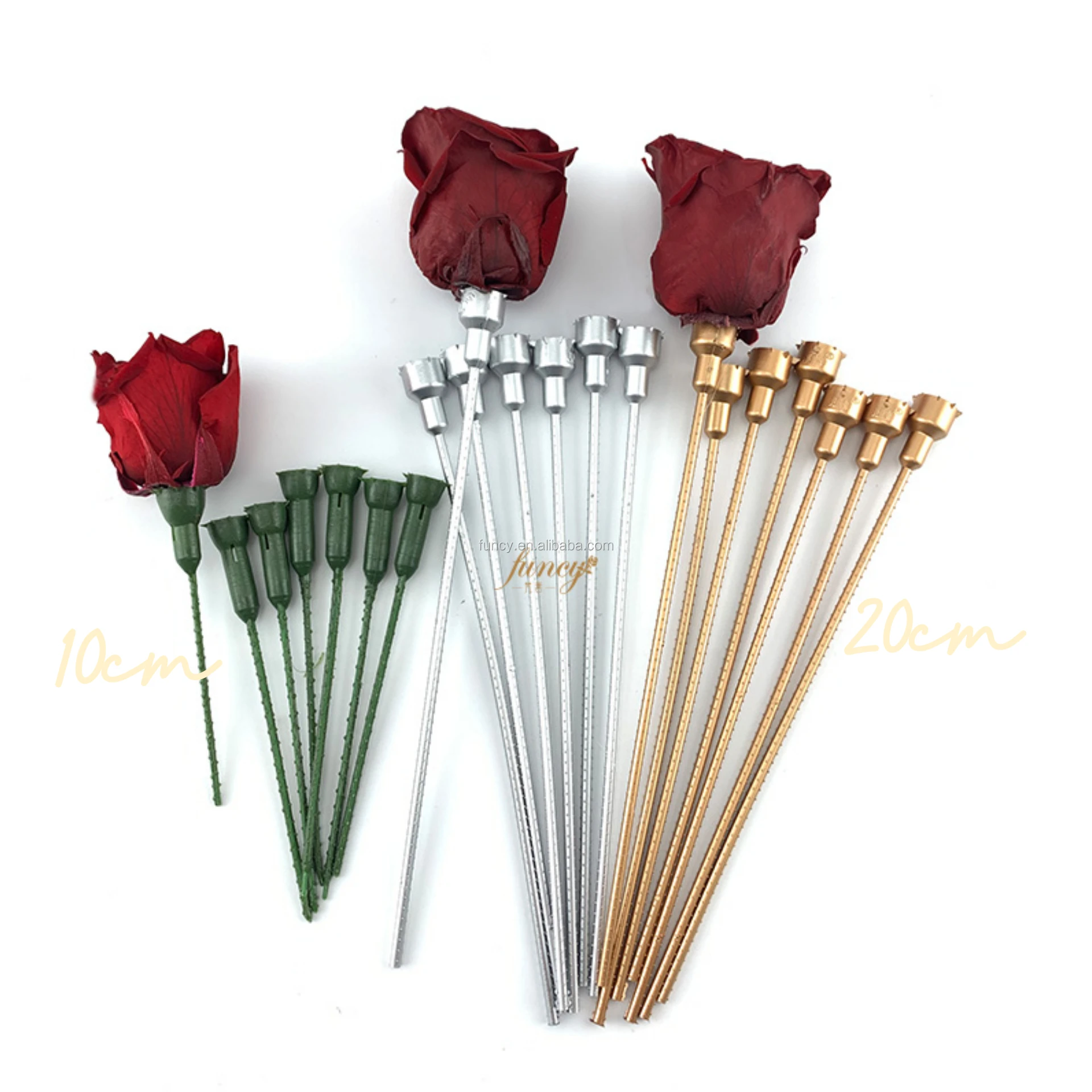 Perfect Green Color Artificial Preserved Rose - Funcy