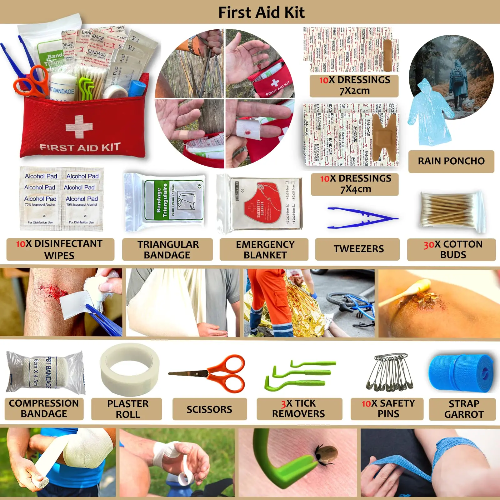 SOS Tactical Bug Out Bag - Outdoor Emergency First Aid Kit