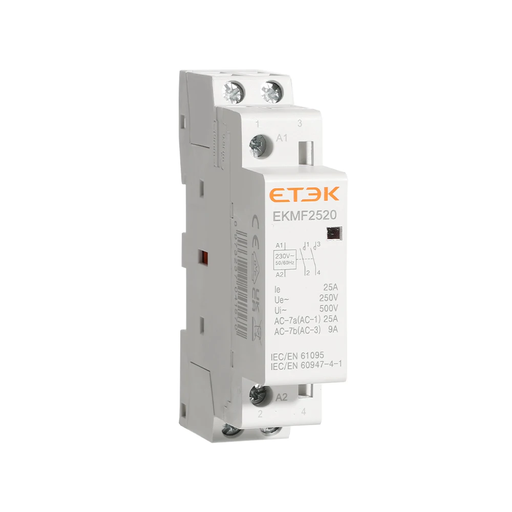 Etek Electrical Contactor Ac Type 2 Pole Low Voltage No/nc Magnetic 2p ...