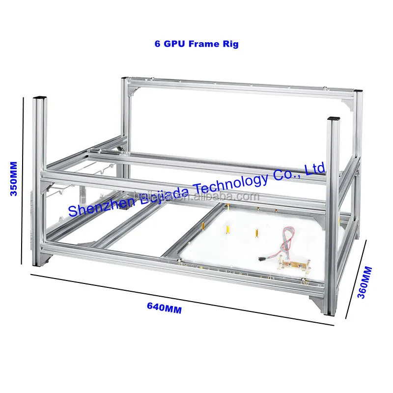 GPU Open Air Rig Frame Server Rack - BJD 20 GPU Support