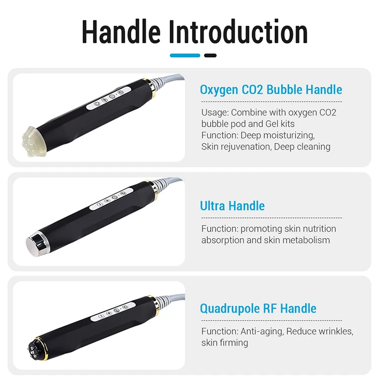 Portable 3 in 1 Oxygenation Skin Reviving Co2 Bubble Oxygen Jet Facial ...