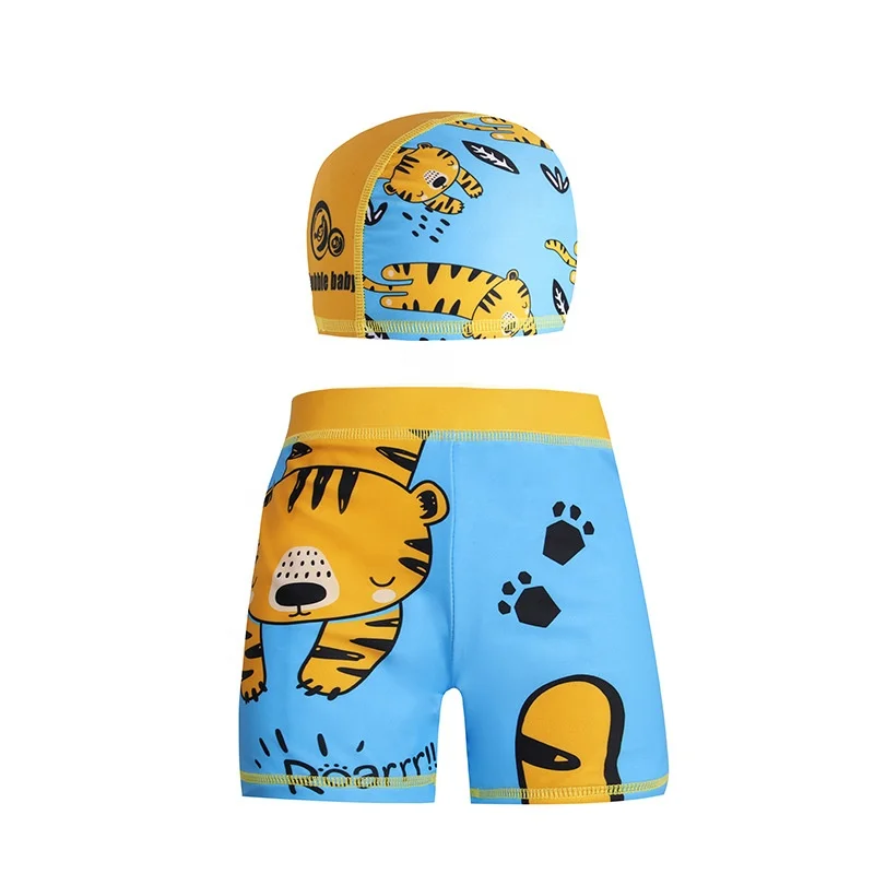 Cartoon Short Swim Trunks Boys Funny Cool 2-piece Swimwear Quick Dry ...