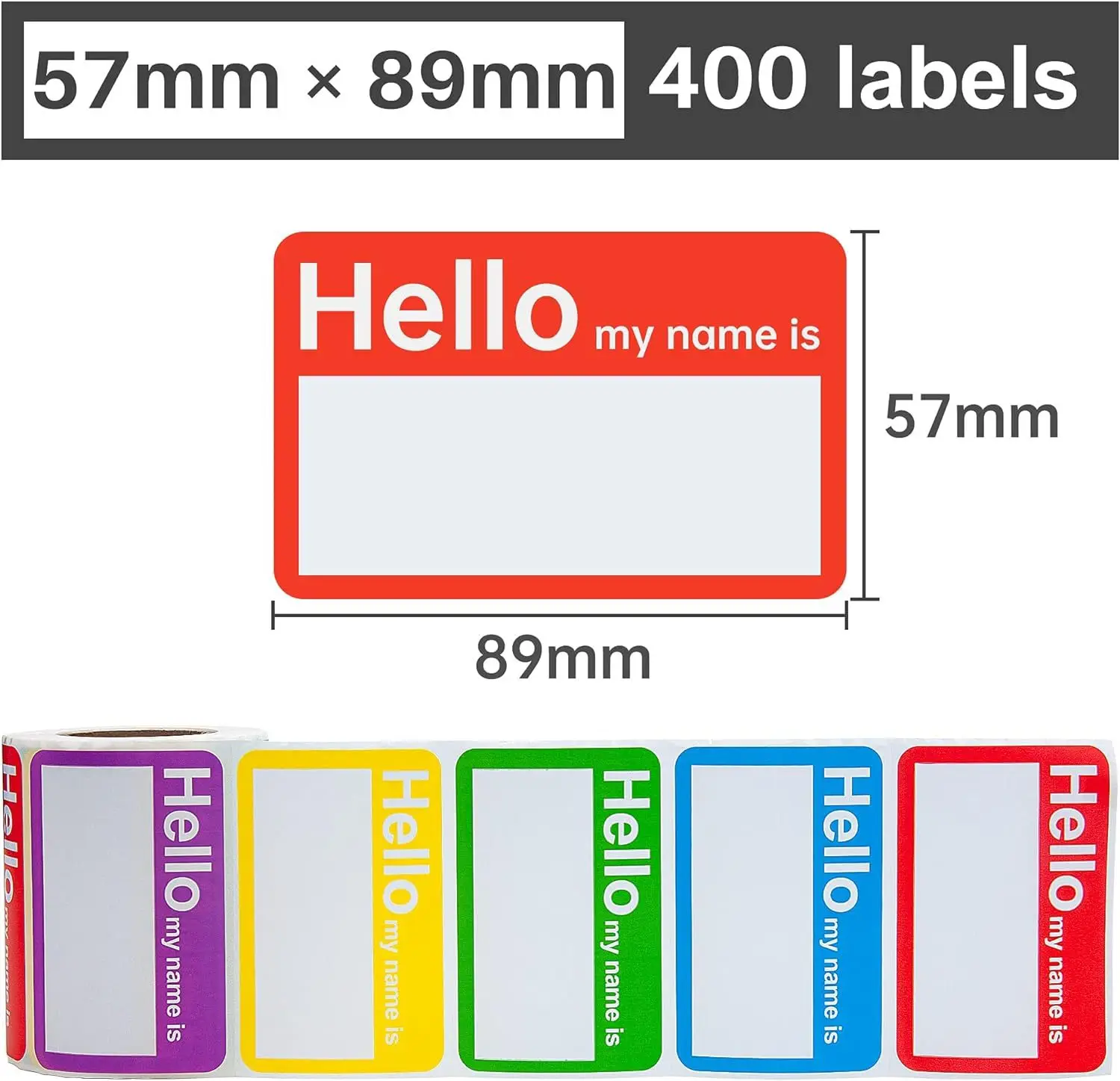 Custom Adhesive Name Tag Label Stickers Sheets Colorful Name Tag ...