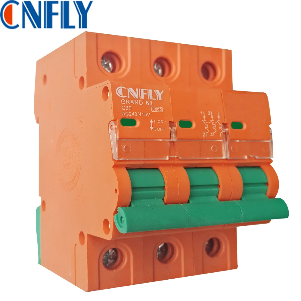 Ce Iso9001 Factory Orange 16a 20a 25a 32a 40a 63a Mini Circuit Breakers ...