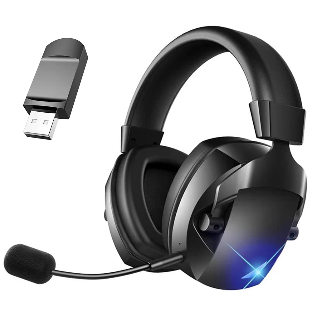 Rambotech Wireless Gaming Headset Bluetooth V5.3 + 2.4g Dual Wireless ...