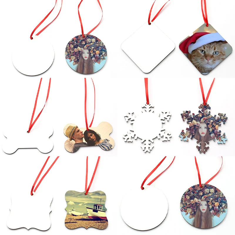 Sublimation Blank Christmas Decoration Supplies Hanging Ornaments ...