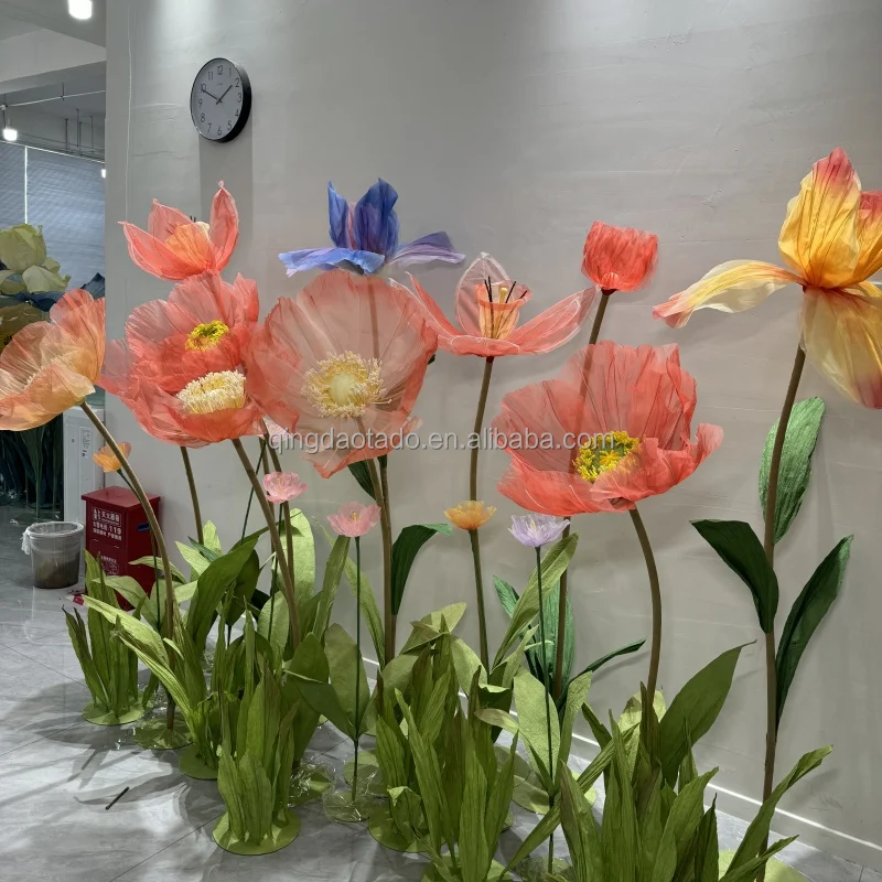 Customizable Organza Silk Paper Giant Flowers for Events