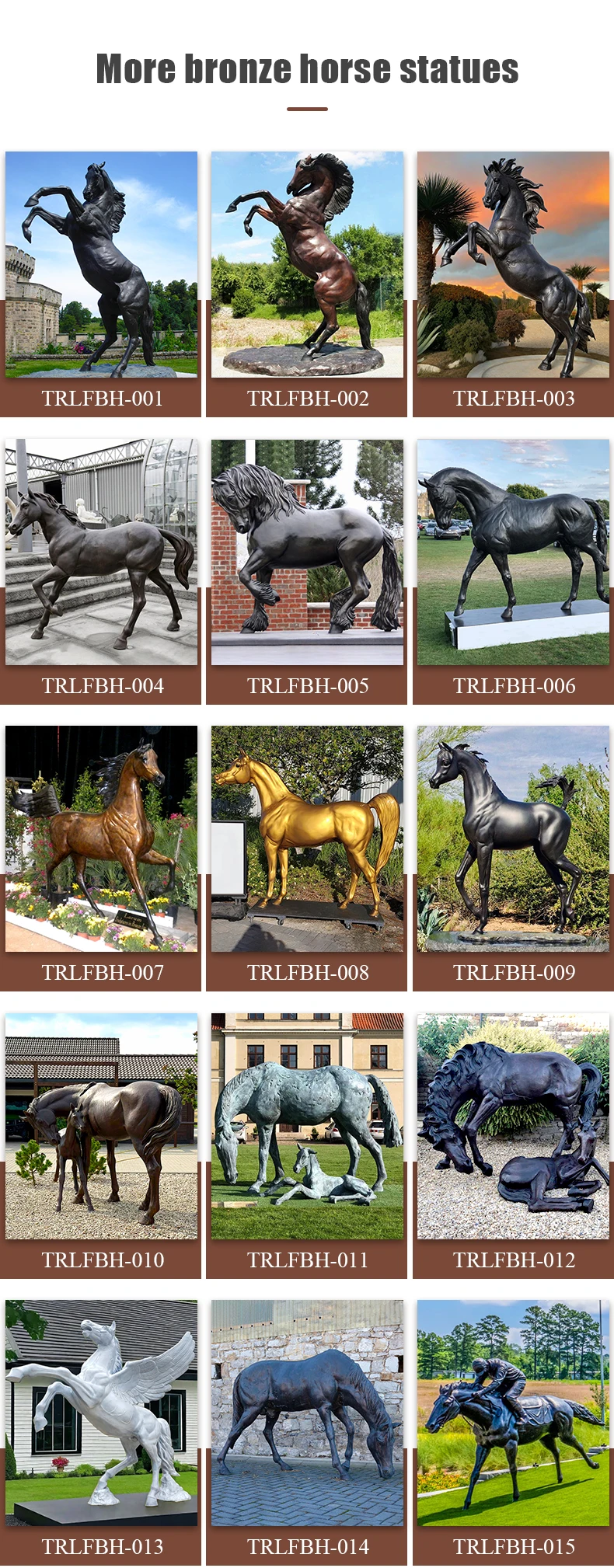 Large Bronze Jumping Horse Sculpture Manor Garden Landscape Decoration ...