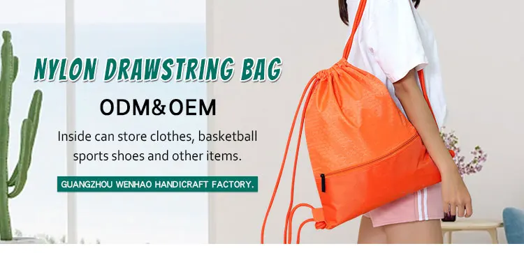 Drawstring Bags Reflective Sports Gym Backpack Pull String Custom ...