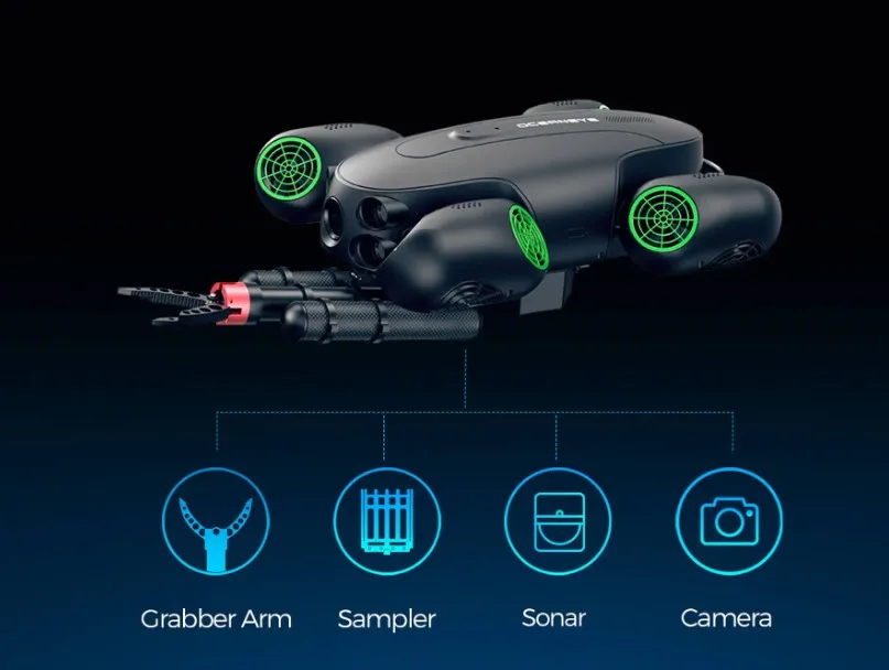 Oceaneye Underwater Drone With Grabber Arm Underwater Unmanned Aerial ...
