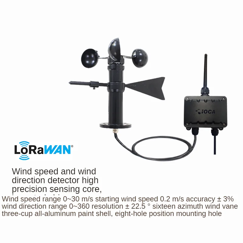 Lorawan Wind Speed And Vane Detector Three-cup Aluminum Housing - Buy ...