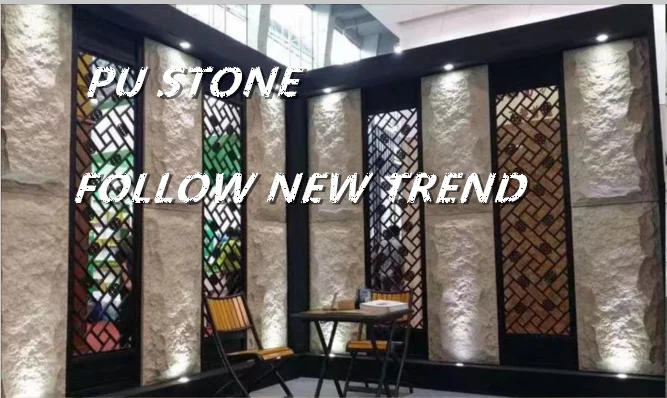 Grey PU Light Skin Simulation Mushroom Fossil PU Cultural Stone