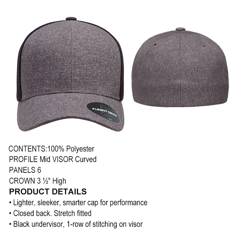 Flex Fit Delta 180 Waterproof Perforated Custom Made Trucker Hats Closed Back 6 Panel Yupoong ...