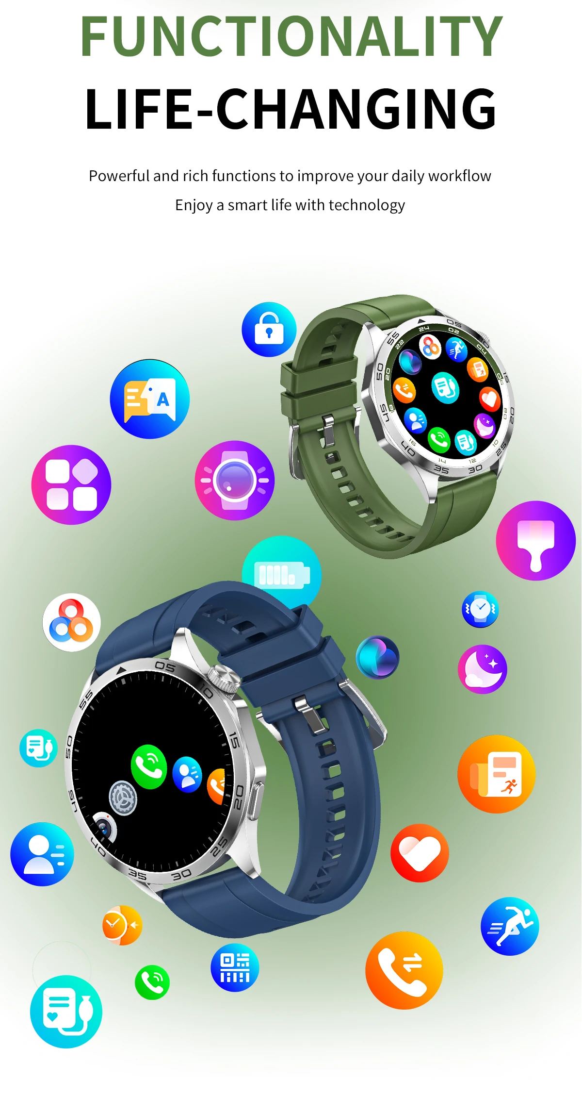 Hot Smart Watch Gt4 2024 Good Quality Round Sport Amoled 1.43 Inch ...