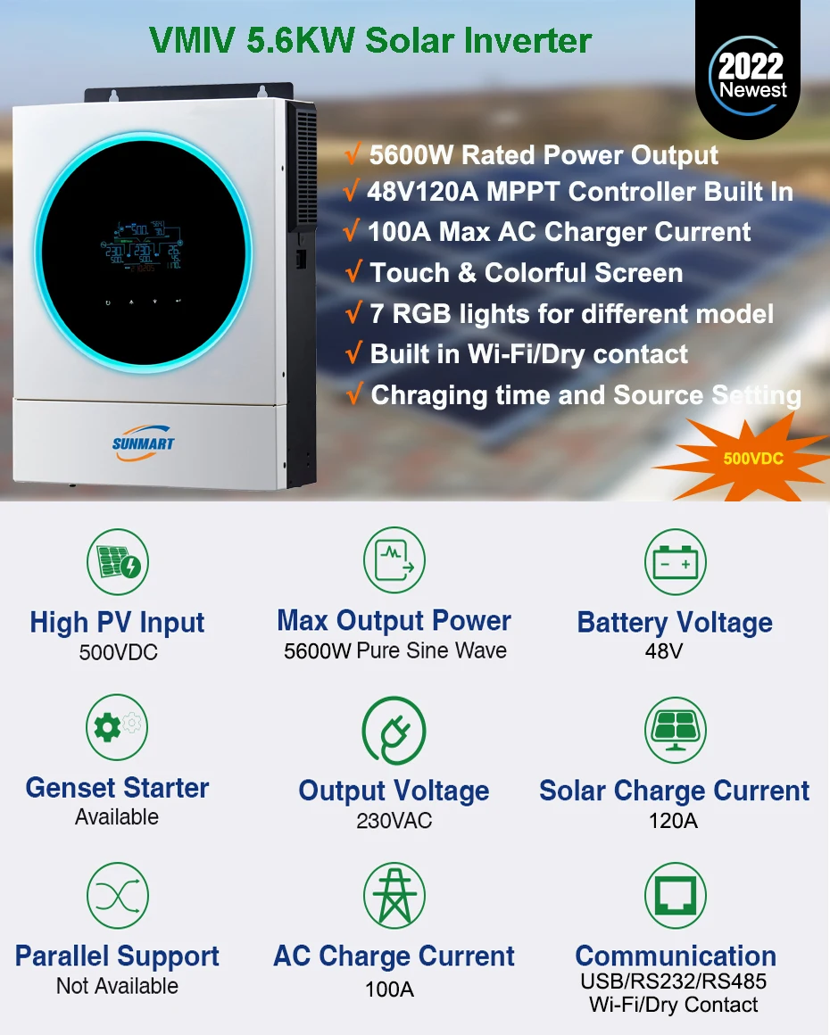Axpert VMIV 5600W Solar Inverter - High Efficiency & MPPT