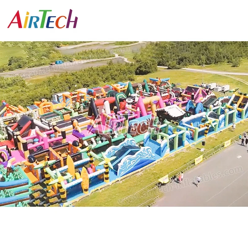 World's Largest Giant Inflatable Obstacle Course Track
