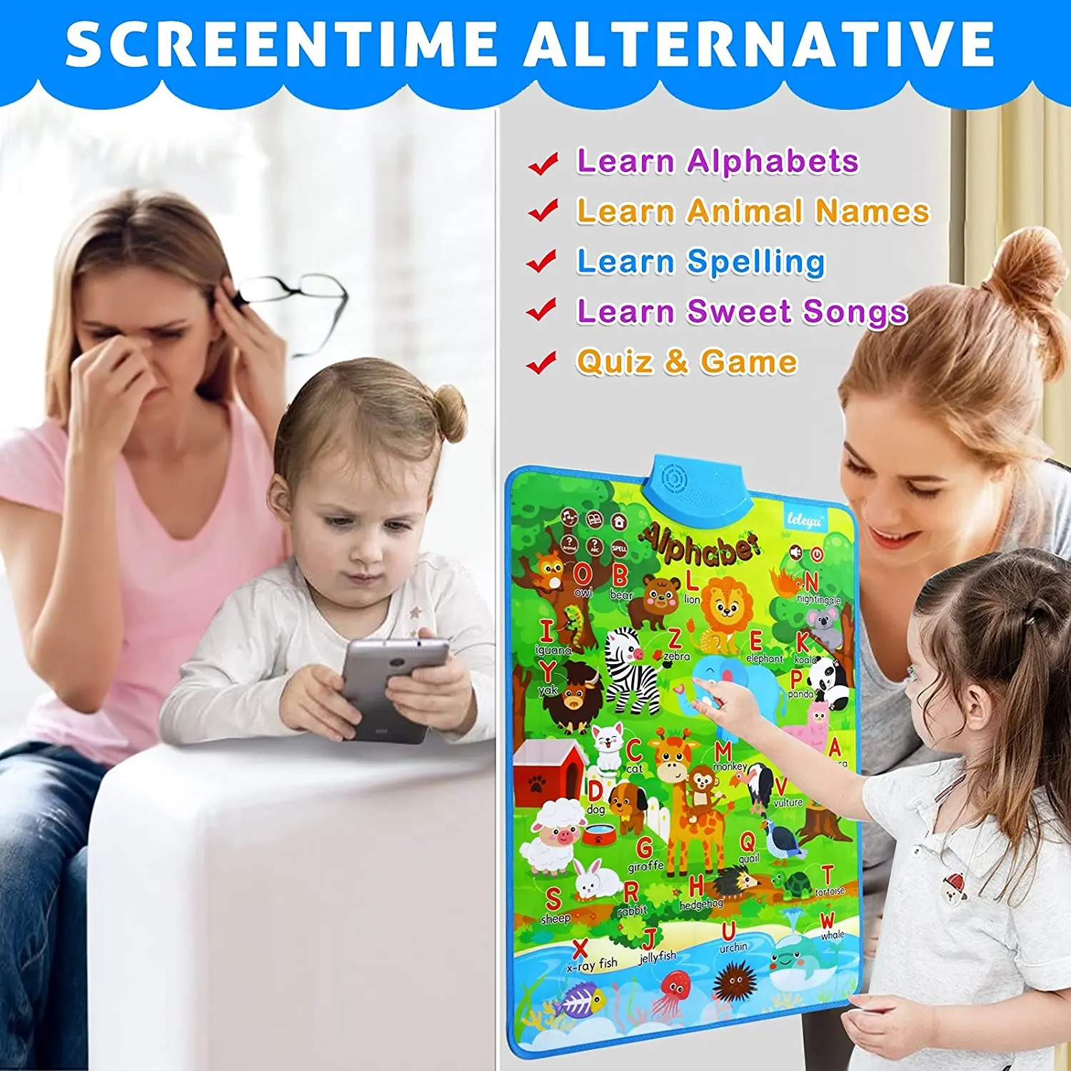 Multi-language Talking Poster Abc Alphabet Numbers Songs Kids ...