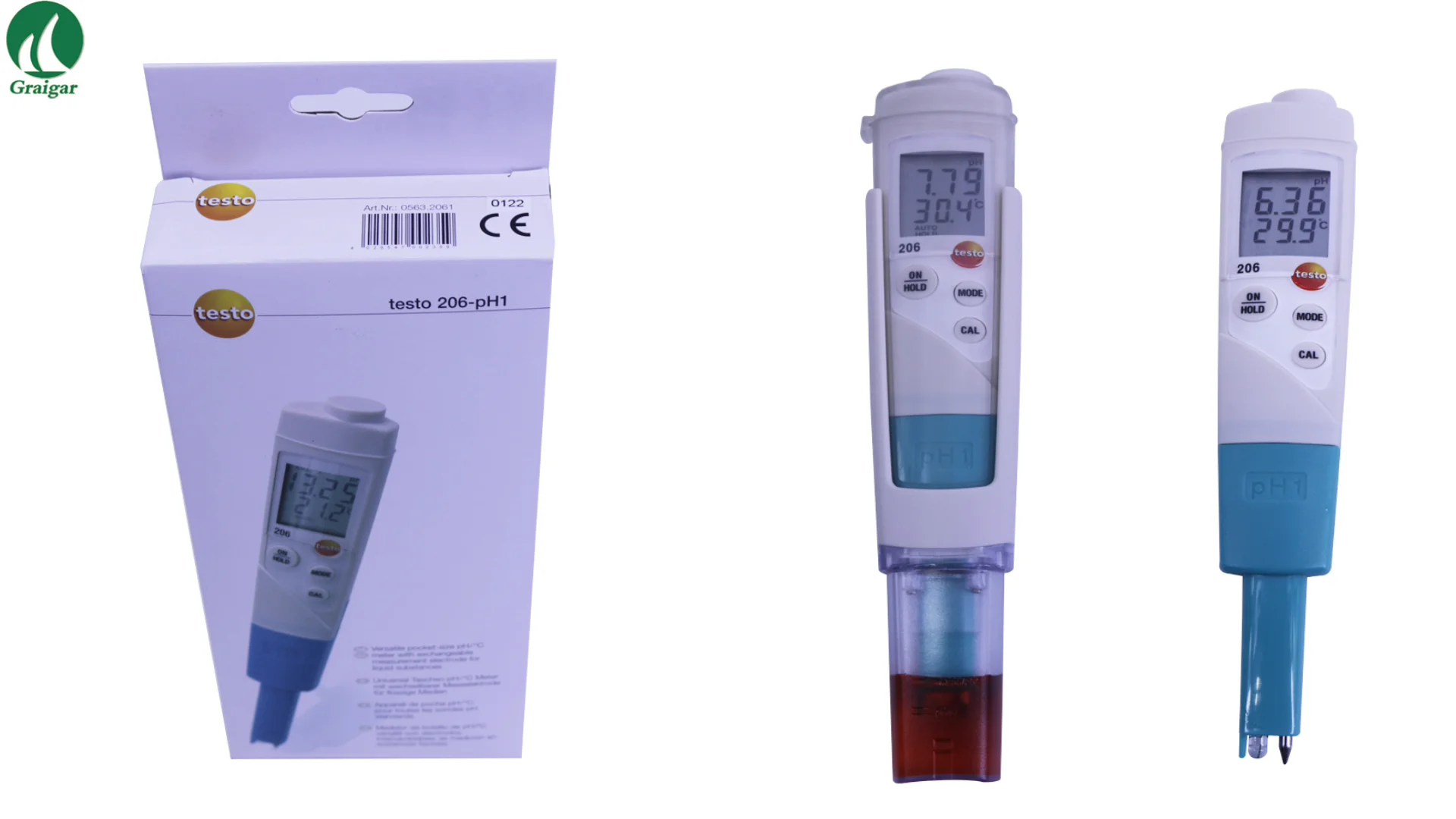 Testo 206 Ph Tester Ph2 Digital Cheese Yogurt Semi-solid Ph Meter 0 To ...