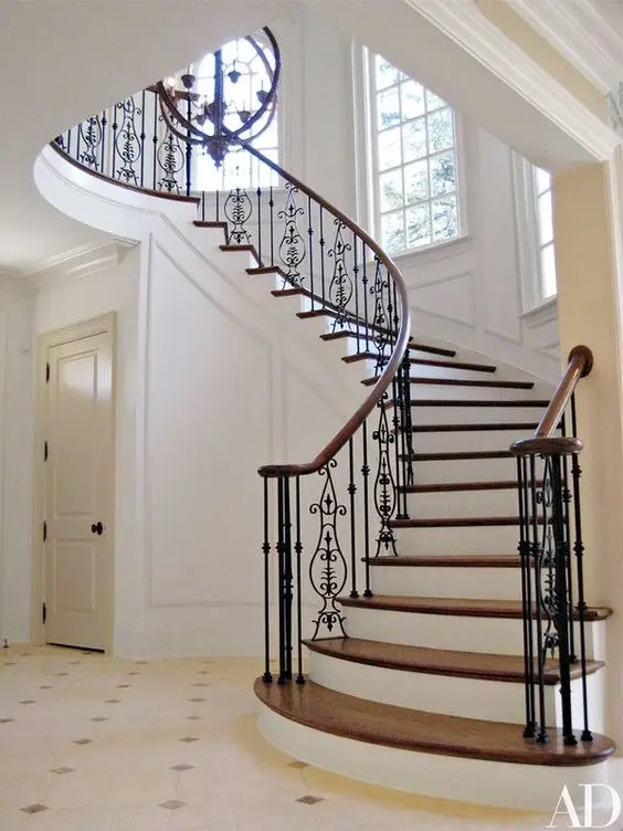 Building Code Indoor Curved Stair Iron Staircase Curved Staircase| Alibaba.com