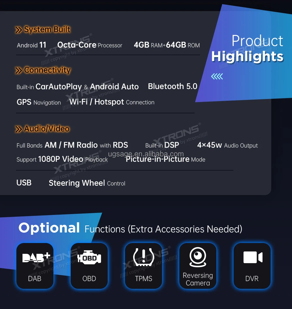 Xtrons 9 Inch Touch Screen Android Car Video Player For Mercedes-benz E ...