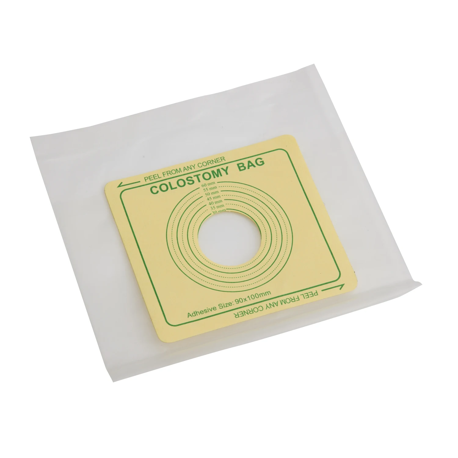 OEM Design Stoma Bag Colostomy Transparent Cut 65mm One Piece Ostomy ...
