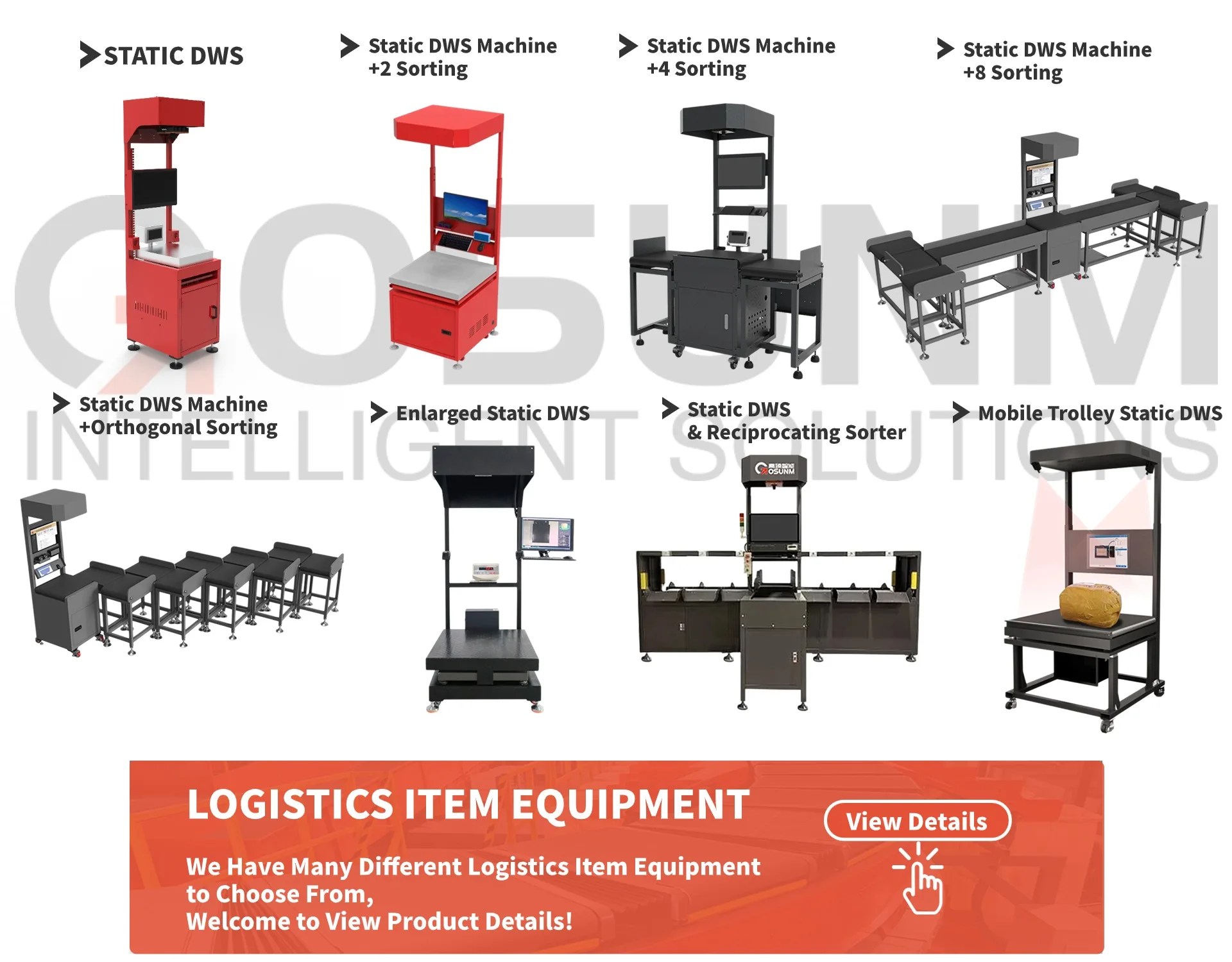 Logistics Parcel Scan Dimension Weight Parcels Sorting