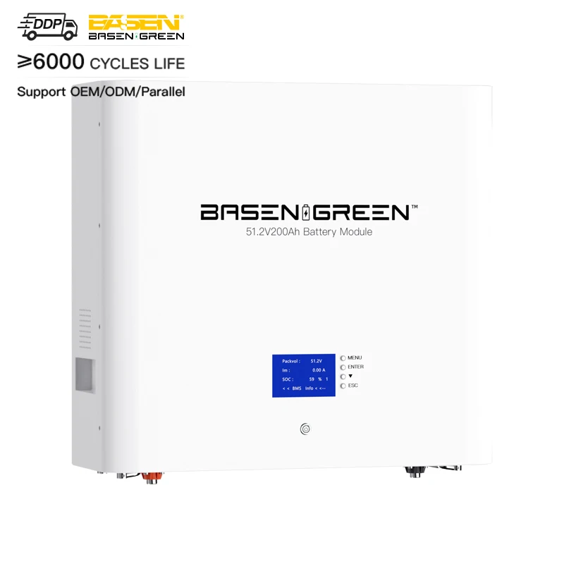 Basengreen Wall-mounted Solar Battery Lifepo4 5kw 10kw 100ah 200ah 48v ...