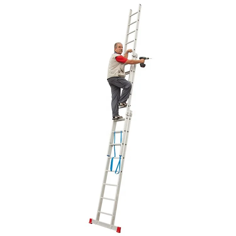 3-part Extended Ladder Aluminium Extension Ladders With 24 Square D ...