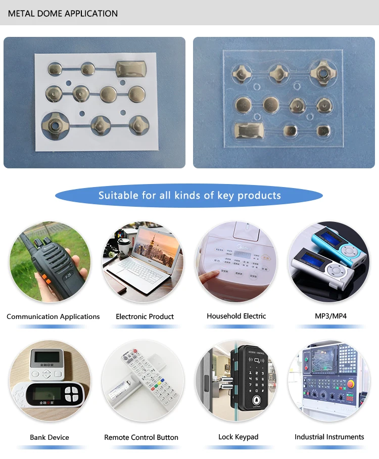 Oem Metal Dome Factory Customized Metal Snap Dome Switch For Button ...