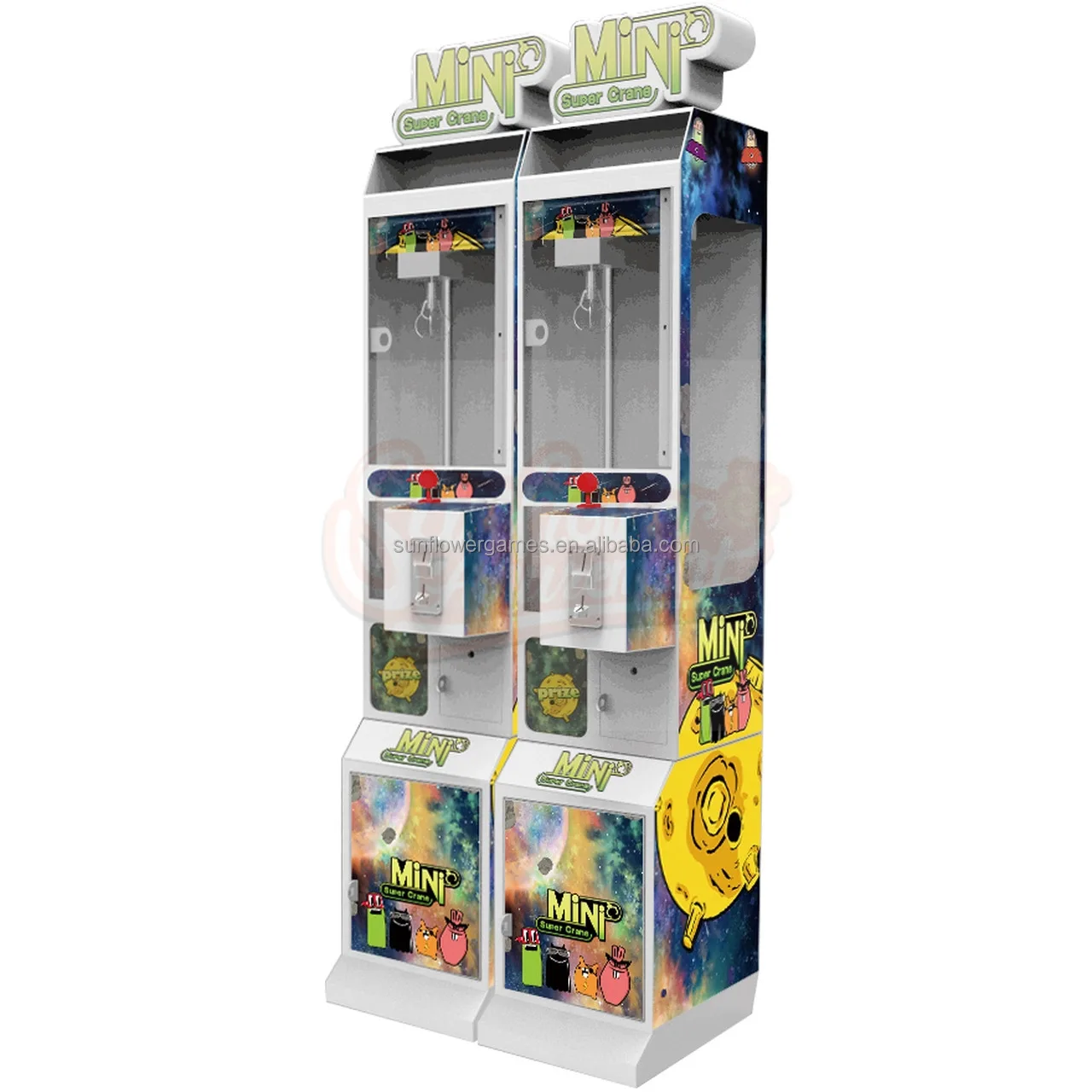 Coin Operated Prize Toy Crane Claw Game Machine With Bill Acceptor Mini ...