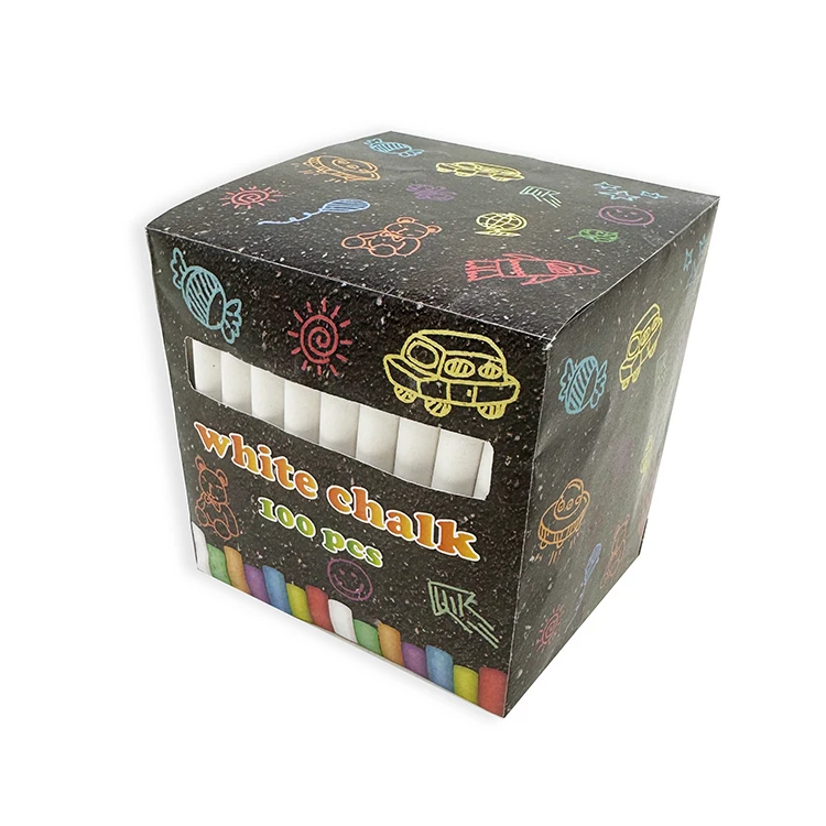 100 Pcs White School Chalk - Dustless & Affordable