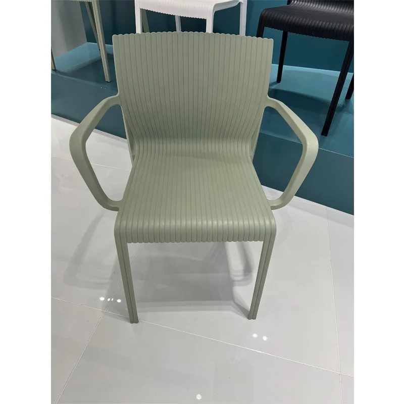 Comfortable Chair Backrest Stackable Plastic Chair Armrest Modern ...
