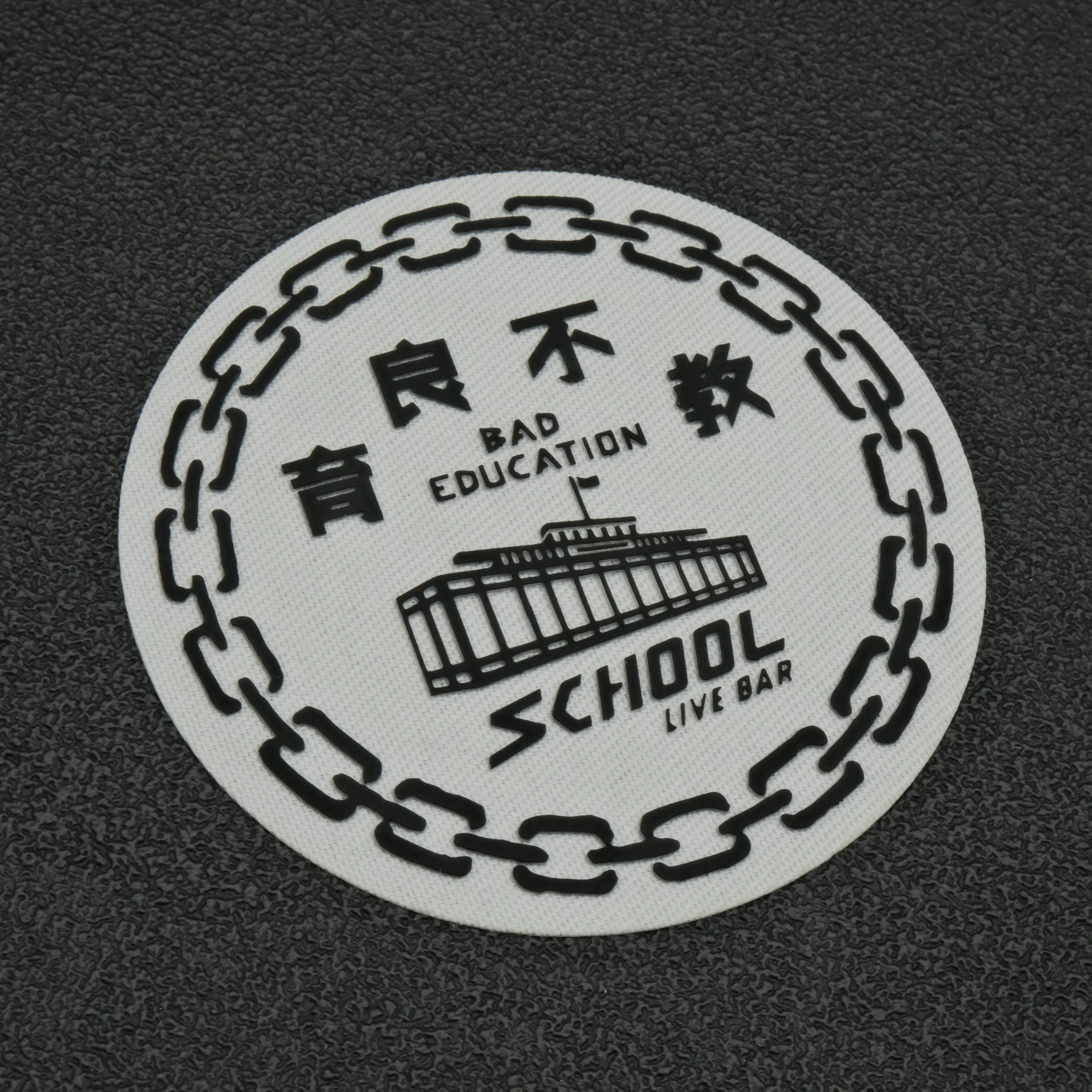 3d Raised Printed Round Pvc Silicone Fabric Patch Rubber Label For ...