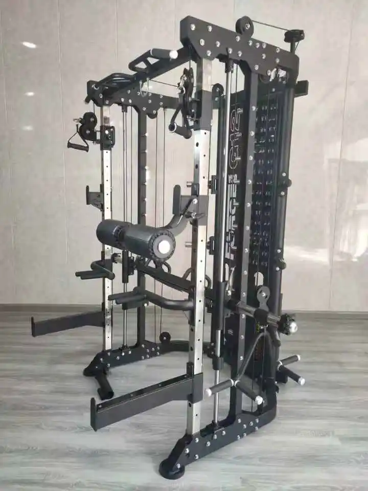 Commercial Gym Machine Multi Functional Trainer Smith Machine With Free ...