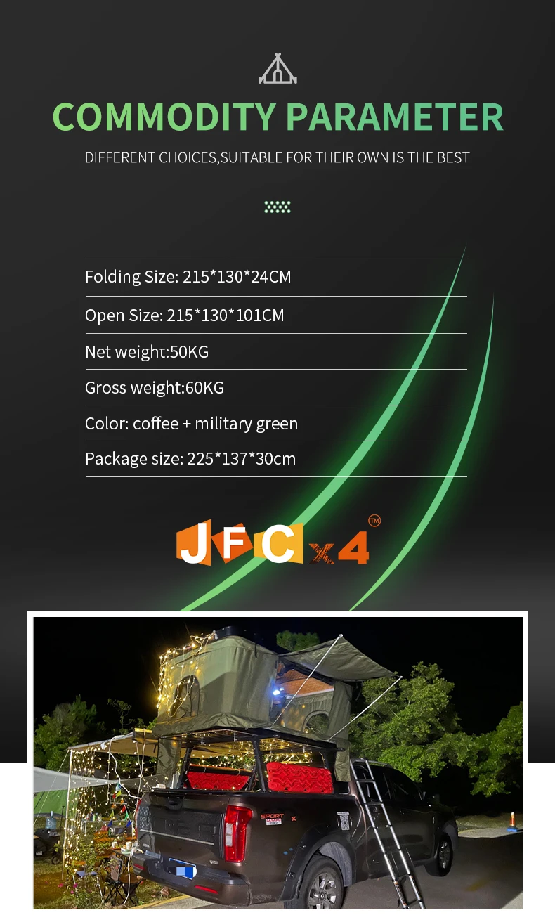 JFC-1003 автомобиля с Кровельным Покрытием на танкетке Солнечный мягкий ...