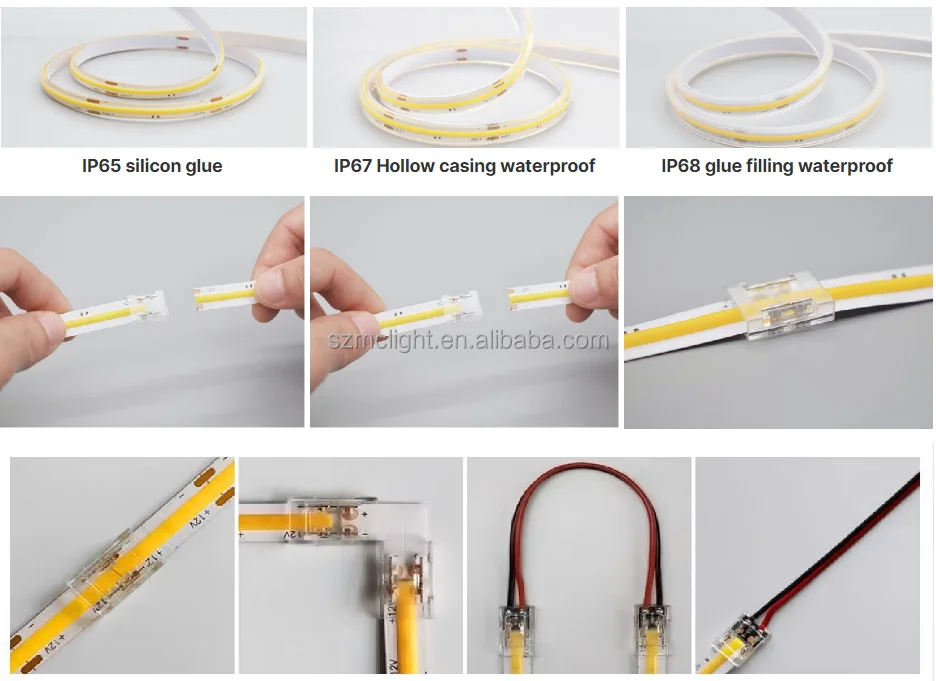 DC12V 24V COB LED Liner Light Prgrammable Pixel Tape 10mm 12mm FPCB ...