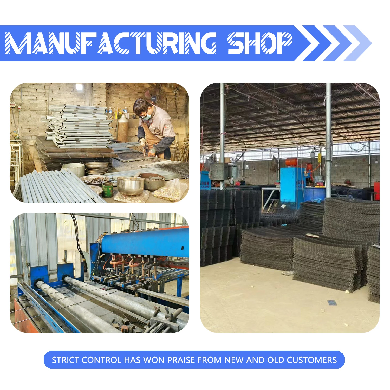 Sloping Metal Folding Dog Crate Pet Cage With Metal Tray Squarre Tube ...