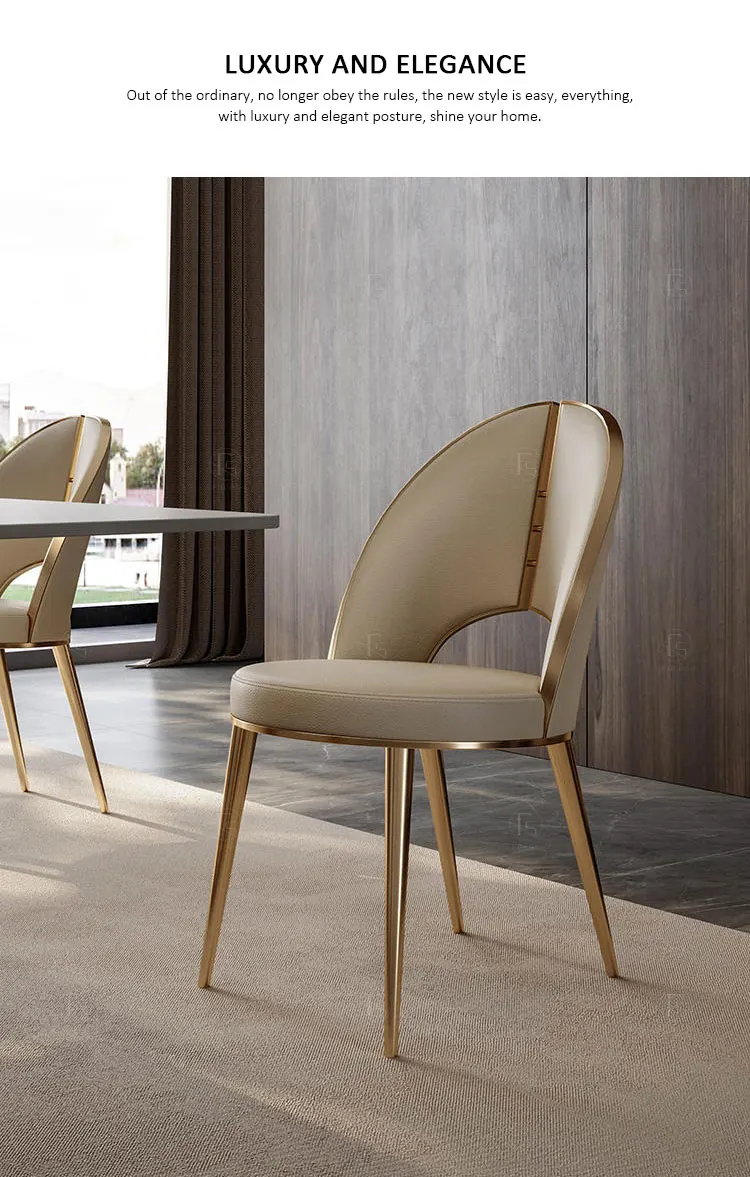 Designer Italian Stainless Steel Light Luxury Microfiber Leather Senior ...