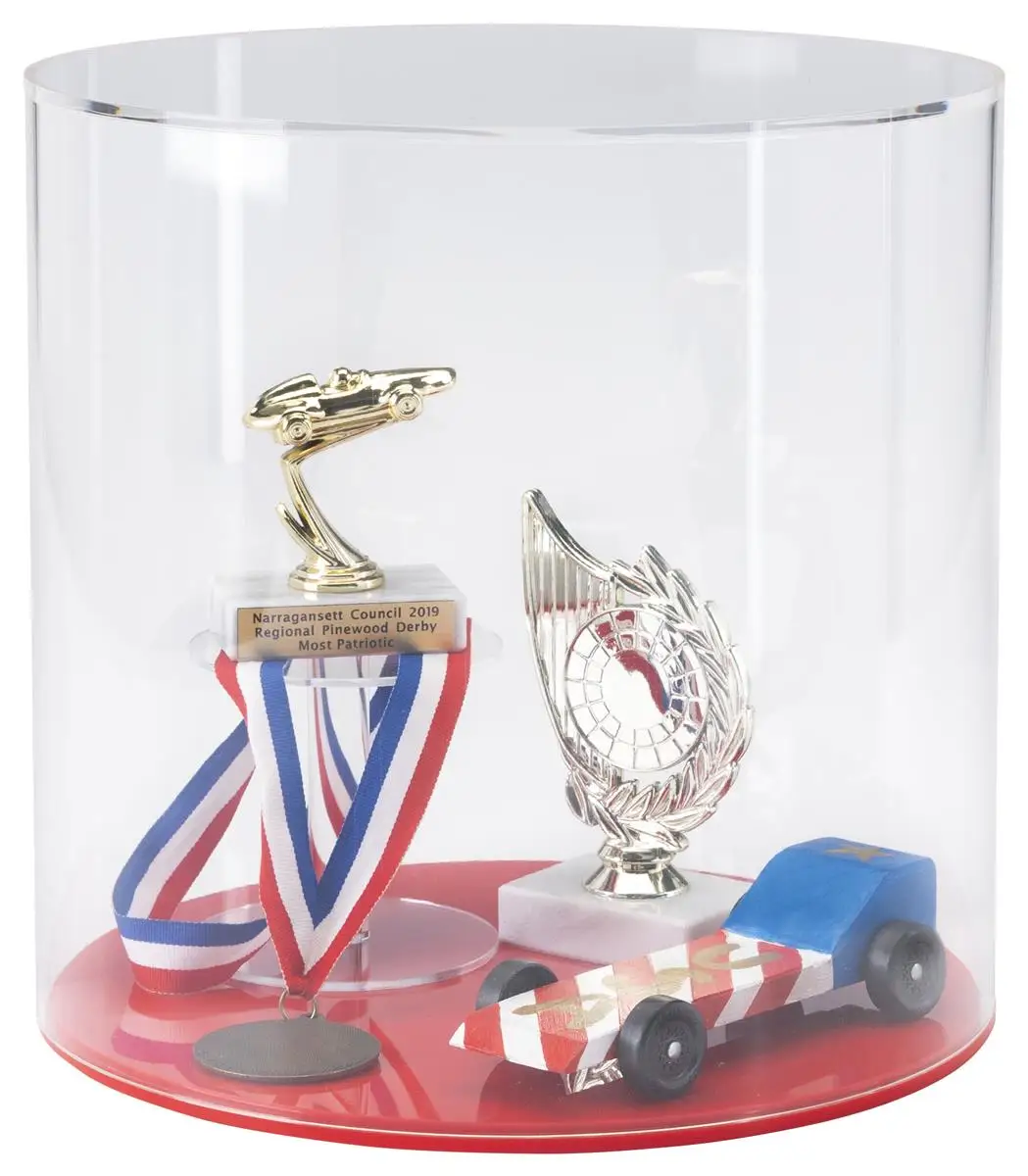 C1704 Plexiglass Custom Acrylic Cylinder Container Tube Hinged Acrylic ...