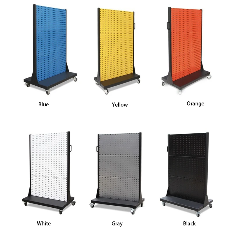 Customizable Light Duty Metal Display Rack Workshop Tool Rack Pegboard ...