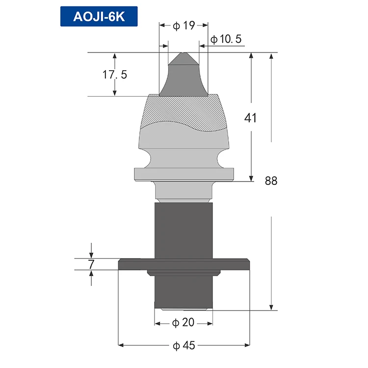Asphalt Grinder Milling Teeth For Wirtgen Milling Cutter W6/20 Cold ...