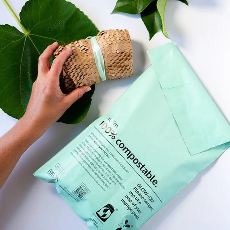 Eco Friendly Custom 100% Biodegradable Poly Mailing Bags Packaging ...