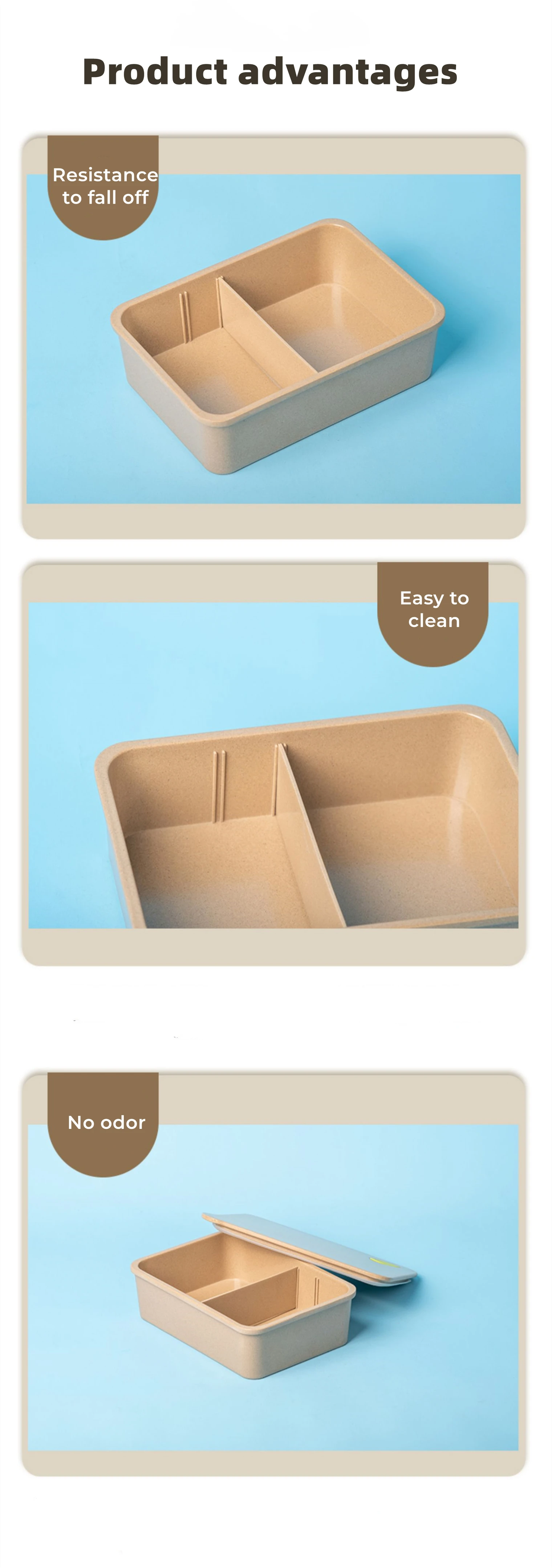 Rice Husk Airtight Lunch Boxes - Biodegradable & Durable