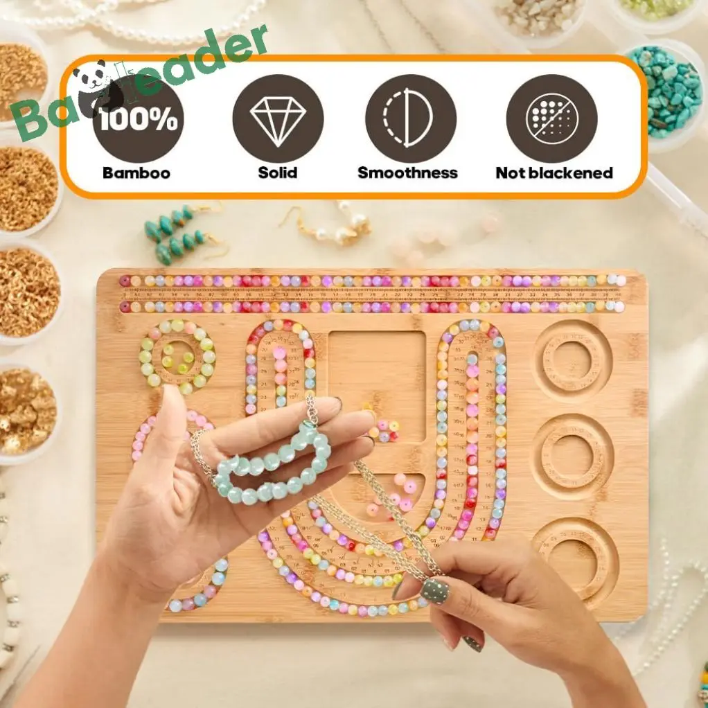 Two Styles Bamboo Wood Measurement Beaded Board Bamboo Combo Beading ...