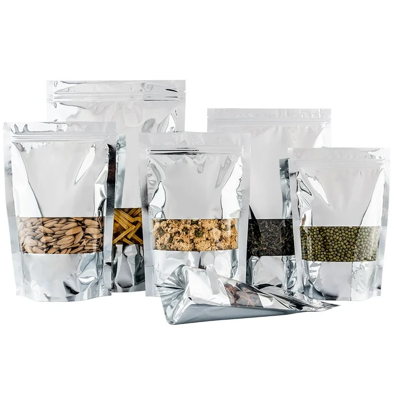 Resealable Zip Lock Plastic Packaging Heat Sealable Doypack Bag Window ...