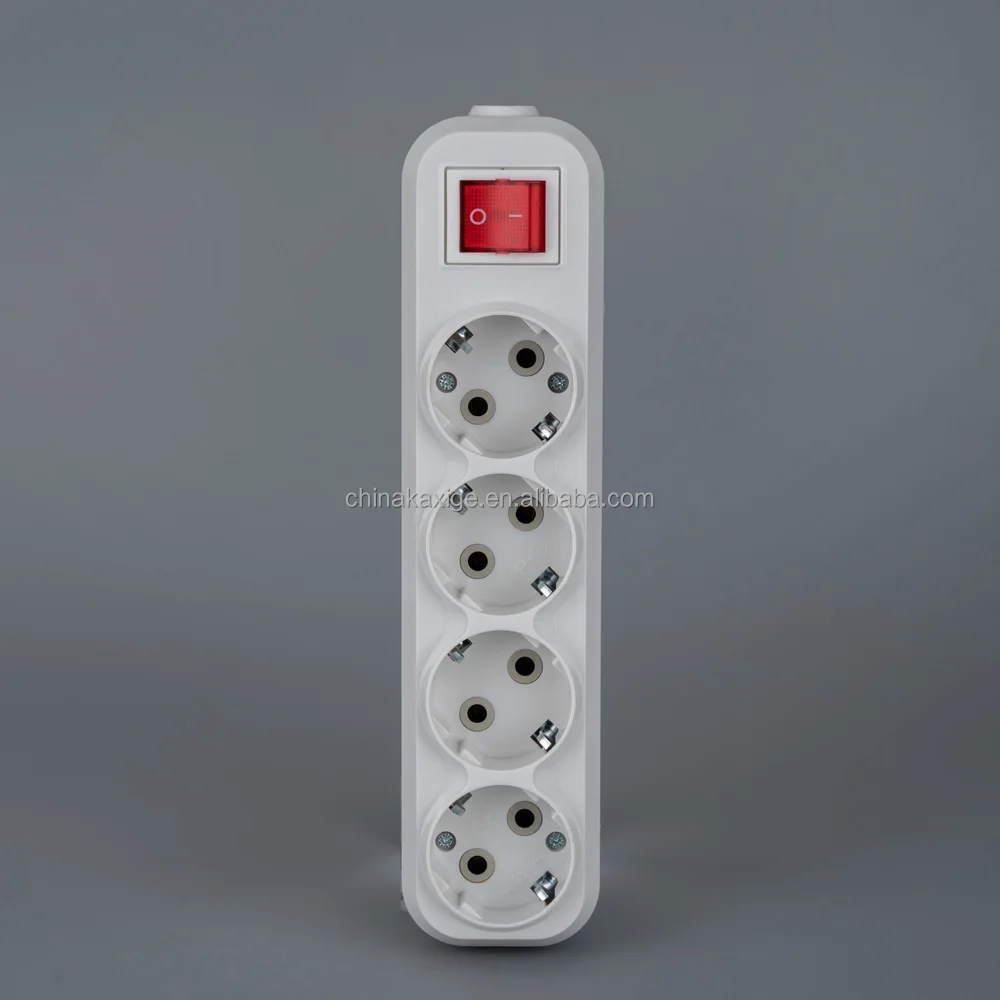 S002 Electric Multiple Home Use Schuko Extension Sockets Group Power Sockets With Button Switch ...