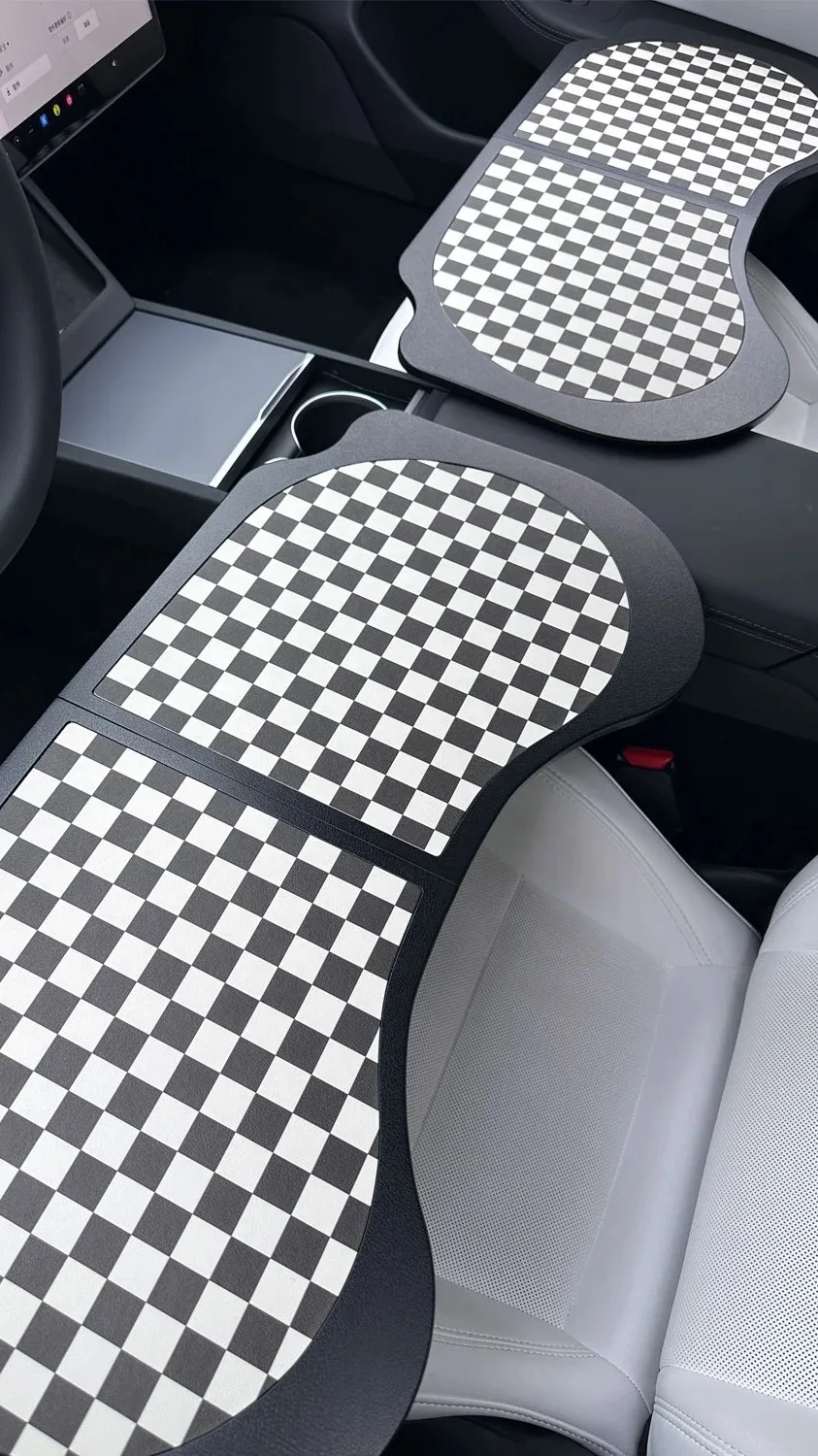 For Tesla Model 3 Model Y Foldable Pu Leather Car Tray Laptop Desk Food ...